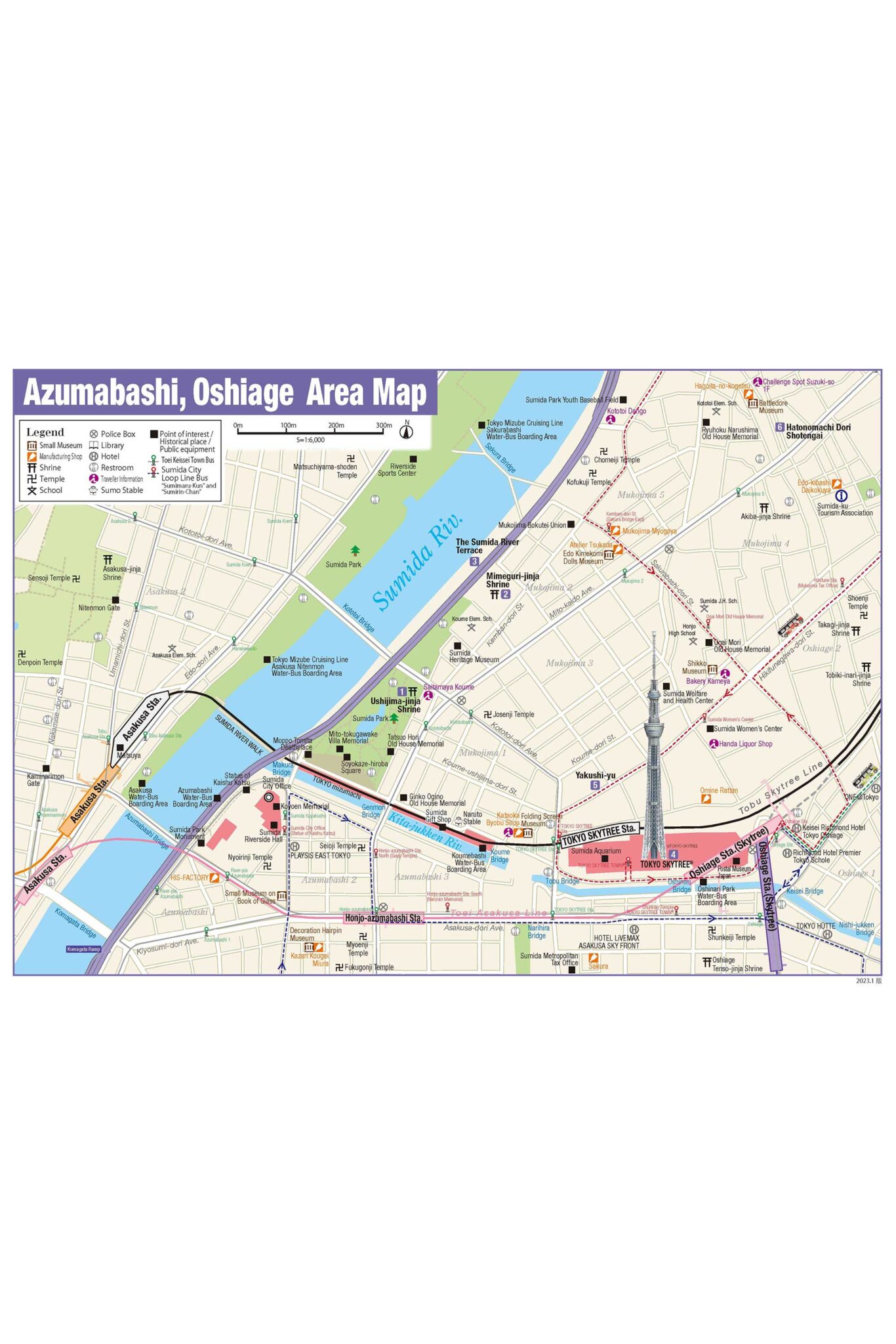 SUMIDA RIVER WALK area map – Find brochures for travel Tokyo – TOKYO ...