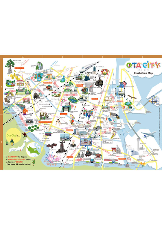 OTA CITY Illustration Map – Find brochures for travel Tokyo – TOKYO ...